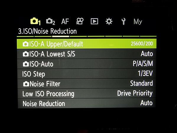 OM 1 setting ISO range for auto ISO - Olympus UK E-System User Group